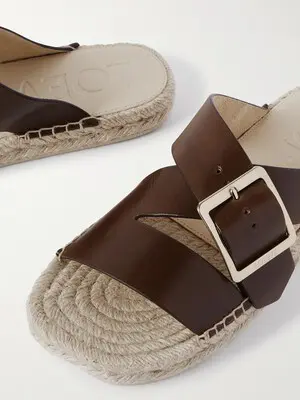 Loewe Paula's Ibiza Leather Platform Sandals