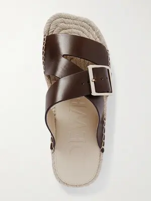 Loewe Paula's Ibiza Leather Platform Sandals