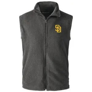 DUNBROOKE San Diego Padres Houston Full-zip Vest - Gray