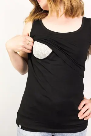 THE BSHIRT Nursing Vest - Black