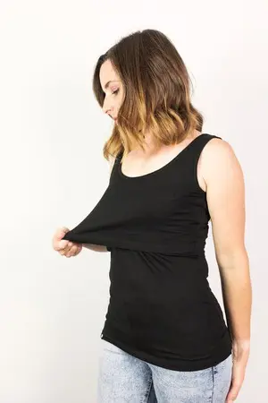 THE BSHIRT Nursing Vest - Black