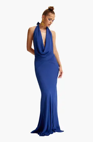 LUNA B WOLF Siren Maxi Dress - Sax Blue