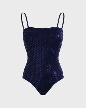 Vilebrequin Sequined Bustier One-piece Swimsuit - Blue