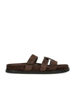 Tory Burch Suede Ines Sport Slides