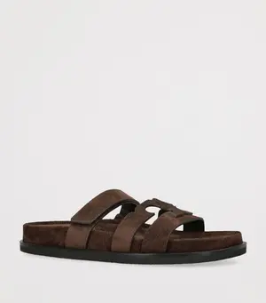 Tory Burch Suede Ines Sport Slides