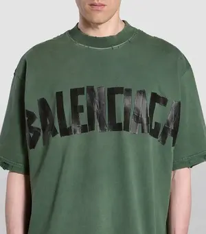 Balenciaga Oversized Logo T-shirt - Brown