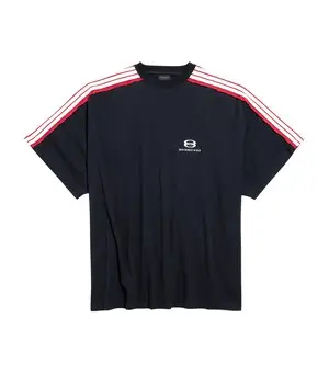 Balenciaga Balenciaga Oversized Tape Logo T-Shirt Grey