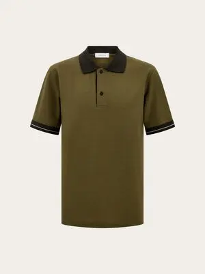 FERRAGAMO Short Sleeve Polo Shirt - Green