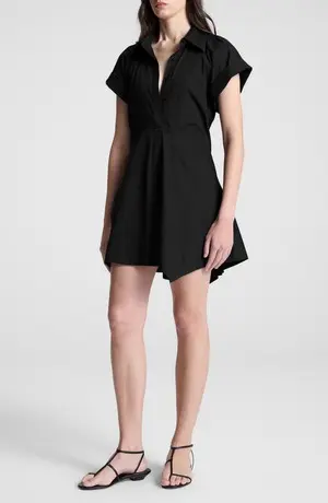A.L.C. Julie Cotton Mini Shirtdress - Black