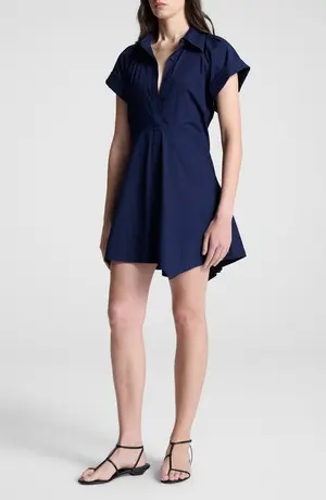 A.L.C. Julie Cotton Mini Shirtdress - Navy