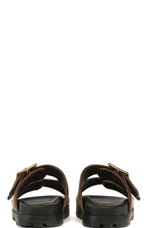 Mcm Lauretos Raffia Jacquard Sandals