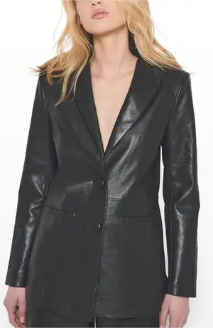 AS By DF Jordan Bf Recycled Leather Blazer - Black