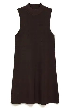 Mango Sleeveless Sweater Dress - Chocolate