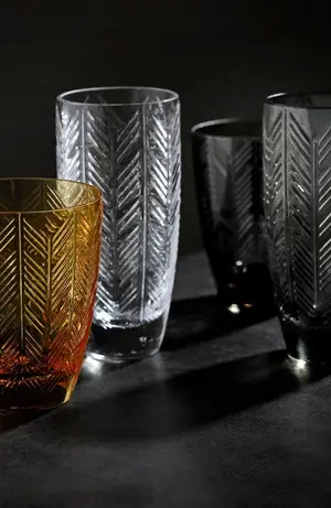 MISSONI HOME TABLEWARE Champagne Glasses Zig Zag Set Of 6 Transparent 11 Oz, Diam. 2.5 - No Color