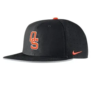 Nike Oklahoma State Cowboys 2025 On-field True Performance Baseball Fitted Hat - Black