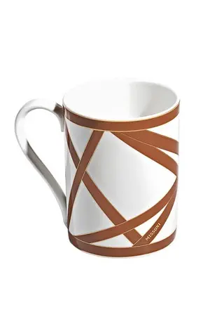 MISSONI HOME TABLEWARE Mug Cup Nastri In Luxury Box Beige Diam. 3", H 3.9