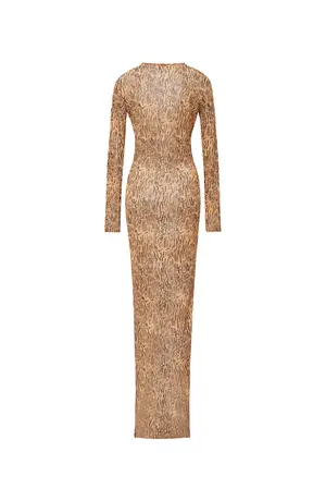 LUNA B Maxi-length Leopard Print Dress