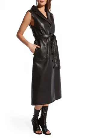 AS By DF Lola Recycled Leather Maxi Dress