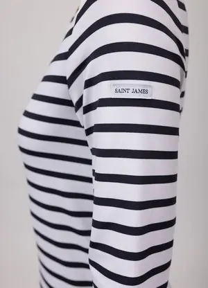 Saint James Phare Boatneck Striped Tunic - White/navy