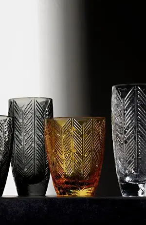 MISSONI HOME TABLEWARE Wine Glasses Zig Zag Set Of 6 9.8 Oz, Diam. 3.25