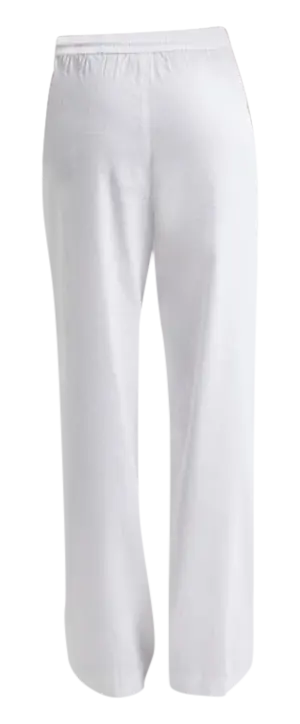 Theory Linen Blend Drawstring Pants - White