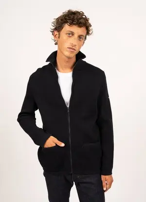 Saint James Quiberon High Collar Knit Jacket