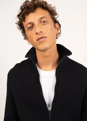 Saint James Quiberon High Collar Knit Jacket