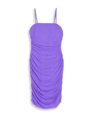 THEME Noemi Mesh Removable Straps Dress - Purple