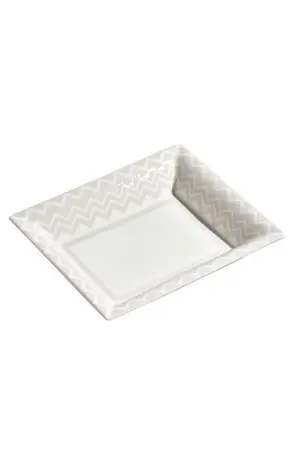 MISSONI HOME TABLEWARE Tray Zig Zag Rectangular Large - White