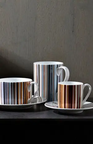 MISSONI HOME TABLEWARE Mug Cup Stripes In Luxury Box Jenkins 148 Diam. 3", H 3.9