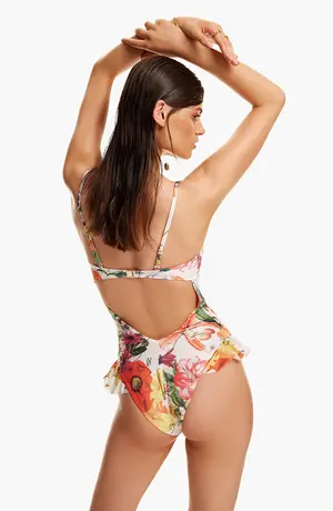 LUNA B Vivienne Swimsuit - Printed Ecru