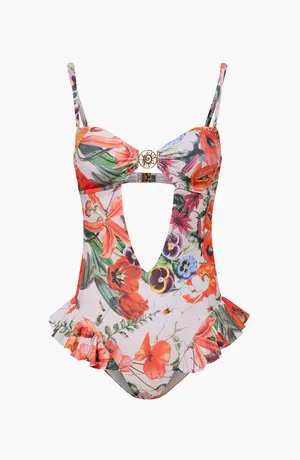 LUNA B Vivienne Swimsuit - Printed Ecru