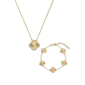 ELECTRIC PICKS Icon Bracelet And Necklace Set - Yellow Gold