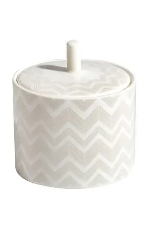 MISSONI HOME TABLEWARE Sugar Pot Zig Zag Diam. 3.3 - White