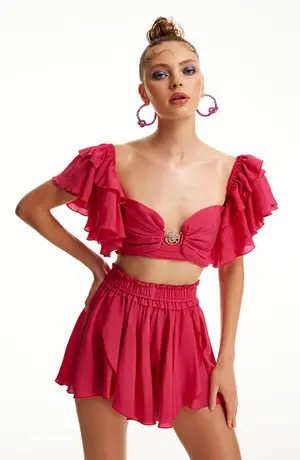 LUNA B Floral Whimsy Top
