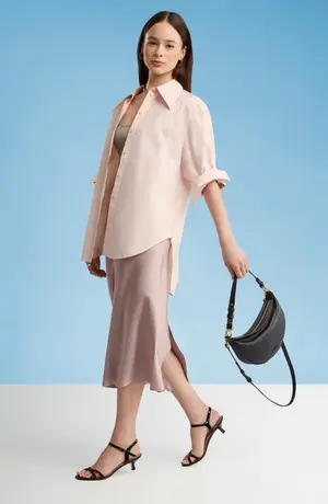 Cole Haan Elizabeth Raffia & Leather Crossbody Bag