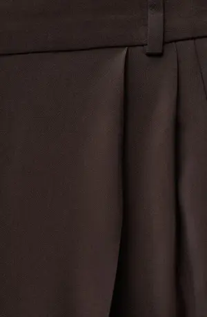 Mango Pleated Wide Leg Trousers