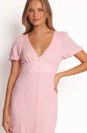 PETAL & PUP Seraphina Puff Sleeve Midi Dress