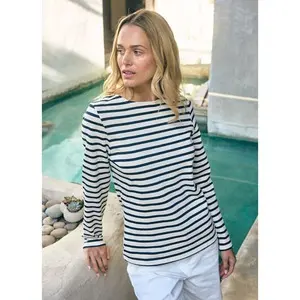 Saint James Meridame Ii Authentic Heavyweight Breton Shirt - Ecru/navy