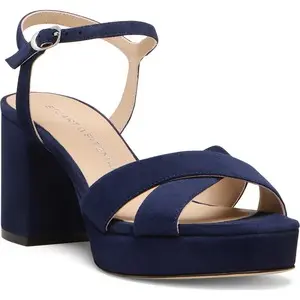 STUART WEITZMAN Dayna Platform 80 Sandal - Nice Blue