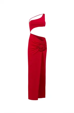 LUNA B Flame Maxi Dress - Red