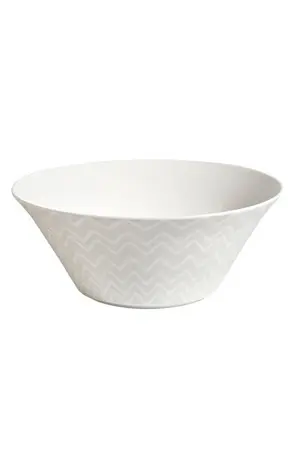 MISSONI HOME TABLEWARE Salad Bowl Zig Zag Diam. 10.5" X 4.3" - White