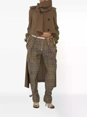 Burberry Leather Belt With Chain-link Detail