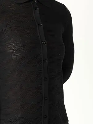 TOM FORD Textured Knit Shirt - Black