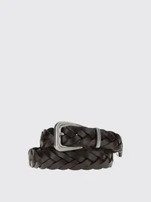 Brunello Cucinelli Braided Belt Brown