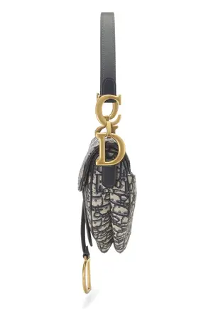 Dior Oblique Jacquard Saddle Bag - Navy