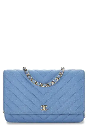 Chanel Caviar Chevron Wallet On Chain