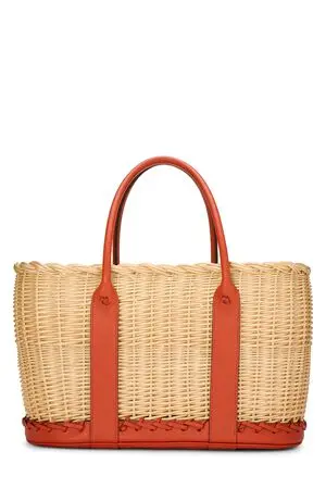 Hermès Wicker Garden Party Bag - Orange