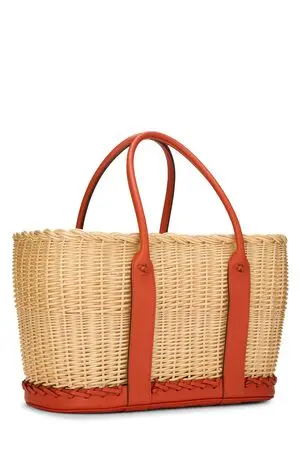 Hermès Wicker Garden Party Bag - Orange