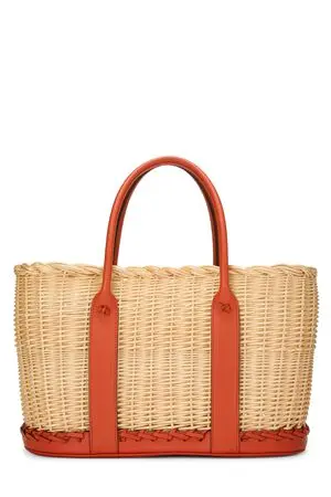 Hermès Wicker Garden Party Bag - Orange